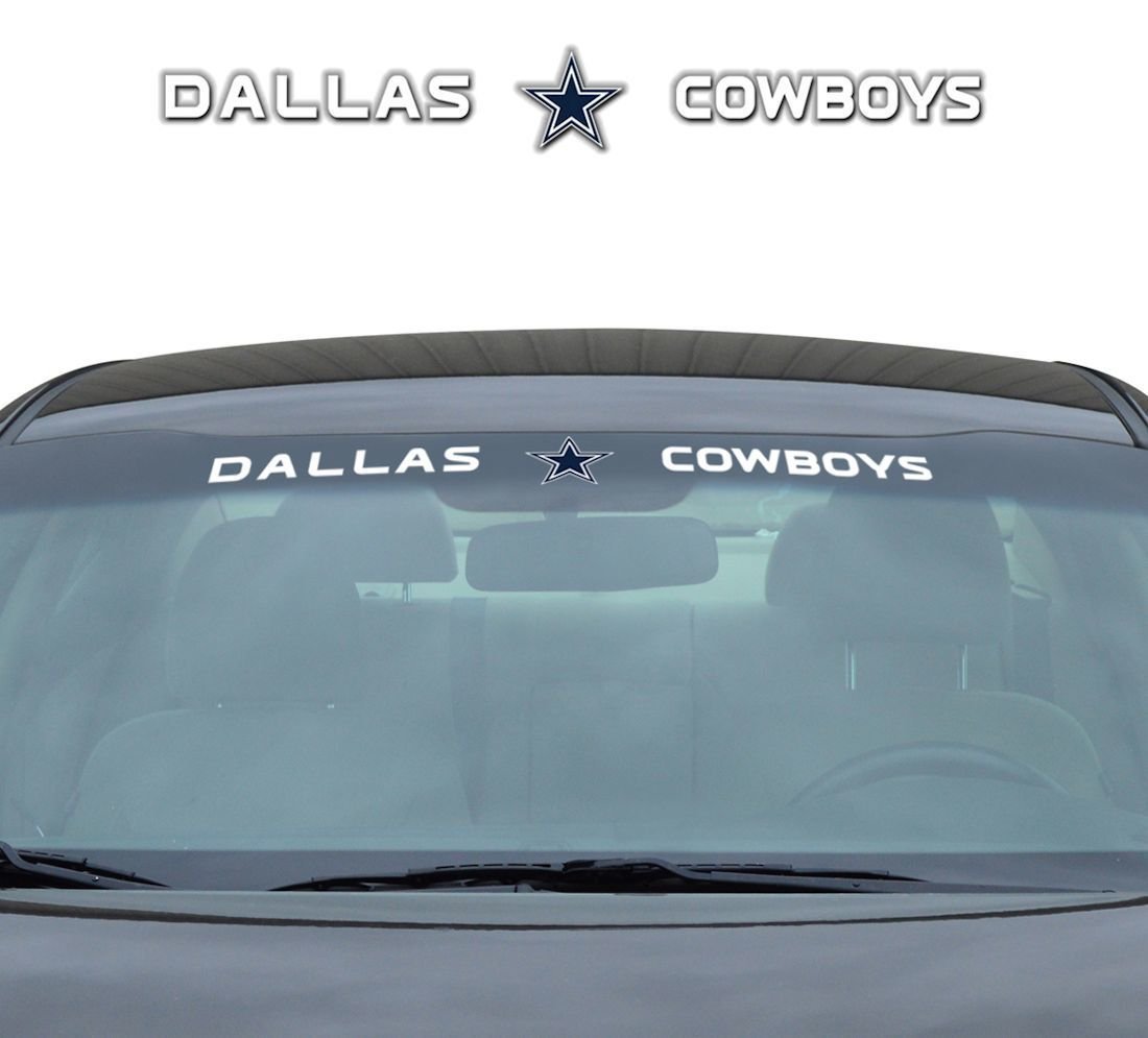 FANMATS NFL - Dallas Cowboys Sun Stripe Windshield Decal 3.25 in. x 34 in, Blue