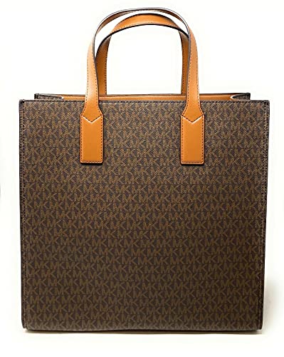 Michael Kors KENLY LARGTE TOTE SHOULDER BAG SATCHEL (Brown PVC)