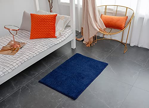 LOHAS Home Modern Area Rug Indoor Rectangle Solid Carpet Accent Rug Living Room Family Room, 2 x 3 Feet, Navy Blue
