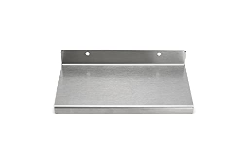 Deco Gables Designs 2 Modern Brushed Stainless Steel Bathroom Toilet Phone Shelves Floating Wall Holder Hanging Decor Durable Polished Solid Polished Metal Ledge with Mounting Hardware