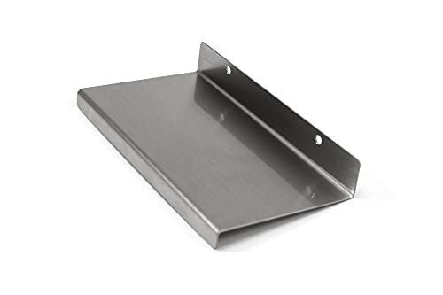 Deco Gables Designs 2 Modern Brushed Stainless Steel Bathroom Toilet Phone Shelves Floating Wall Holder Hanging Decor Durable Polished Solid Polished Metal Ledge with Mounting Hardware