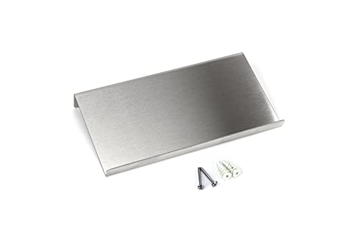 Deco Gables Designs 2 Modern Brushed Stainless Steel Bathroom Toilet Phone Shelves Floating Wall Holder Hanging Decor Durable Polished Solid Polished Metal Ledge with Mounting Hardware