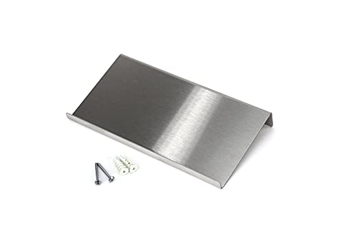 Deco Gables Designs 2 Modern Brushed Stainless Steel Bathroom Toilet Phone Shelves Floating Wall Holder Hanging Decor Durable Polished Solid Polished Metal Ledge with Mounting Hardware