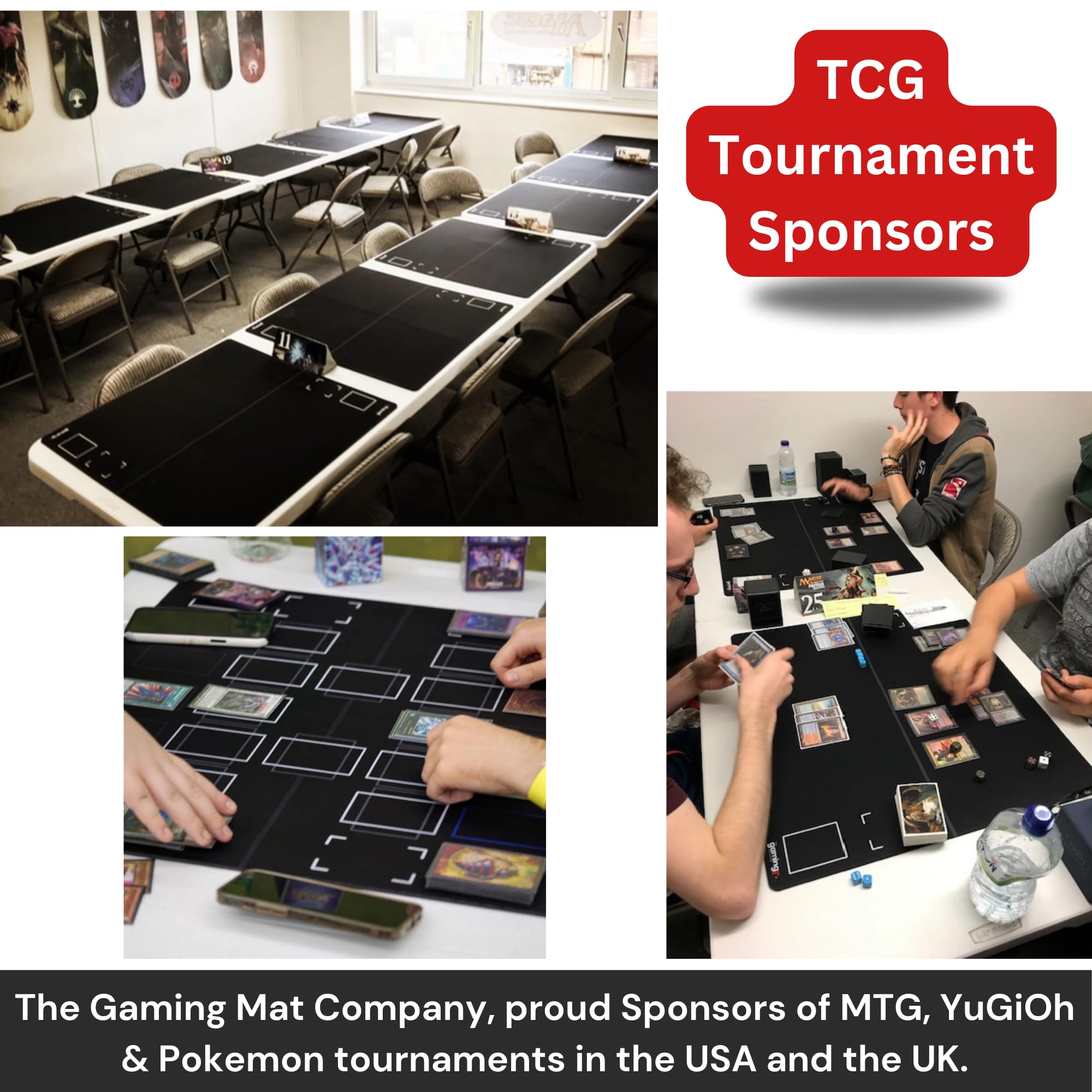 The Gaming Mat Company Compatible Yu-Gi-Oh! Playmat for Yu-Gi-Oh! Cards - XL 2 Player 28.35" x 28.35" x 0.16" (4mm) Thick