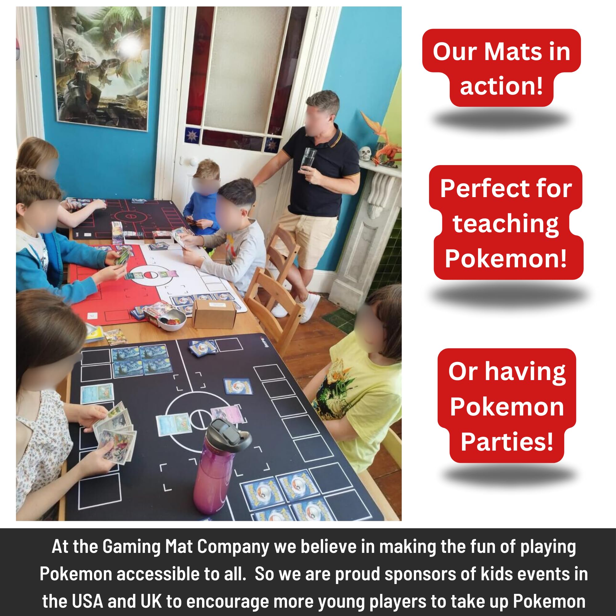 The Gaming Mat Company Compatible Yu-Gi-Oh! Playmat for Yu-Gi-Oh! Cards - XL 2 Player 28.35" x 28.35" x 0.16" (4mm) Thick