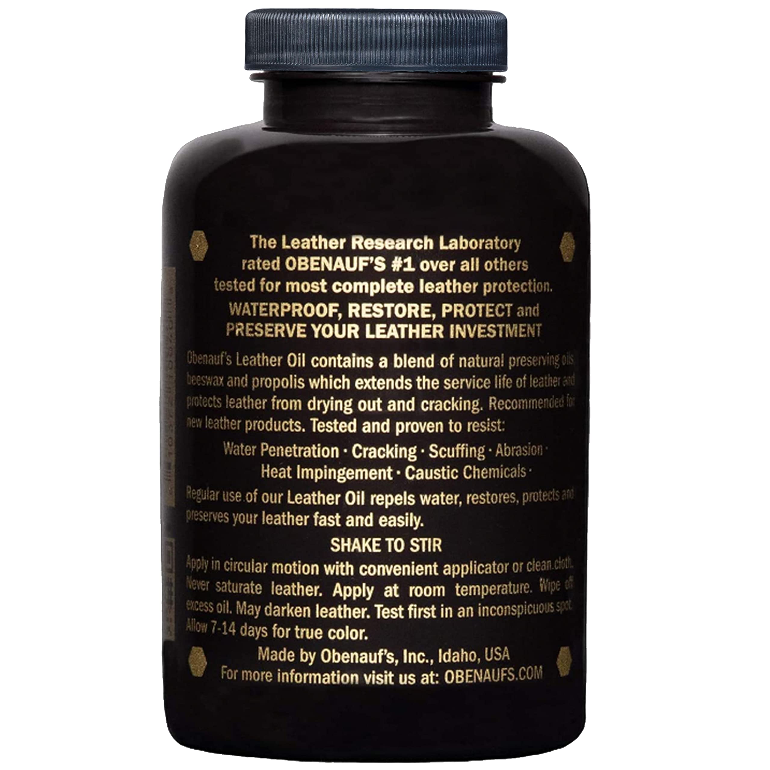 Obenauf's Leather Conditioner - Leather Oil - Restore and Protect Leather Boots, Jackets, Purses as Well as Car Leather, Leather Furniture and Much More - Made in The USA (16oz with Applicator)