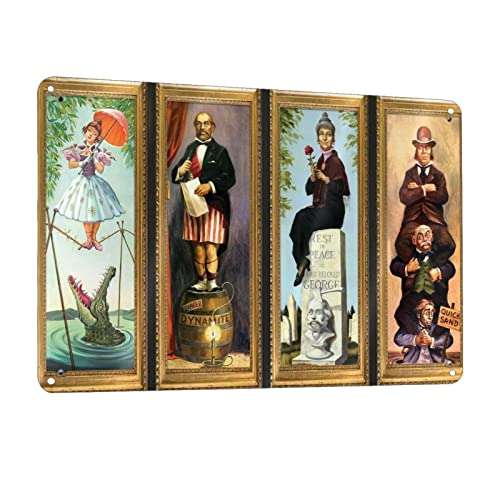jenvnve The Haunted Mansion Retro Poster Metal Tin Signs Bar Cafe Restaurants Home Garage Decoration Wall Art Board 12x8 Inch