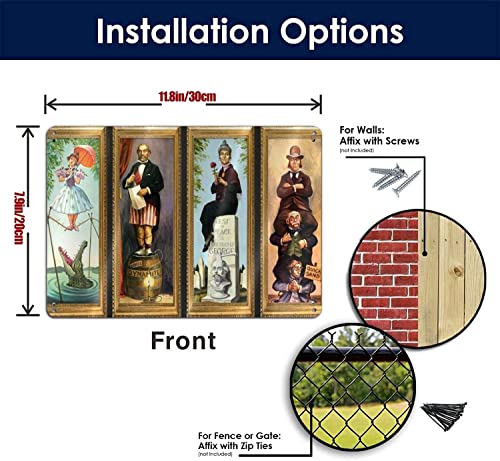 jenvnve The Haunted Mansion Retro Poster Metal Tin Signs Bar Cafe Restaurants Home Garage Decoration Wall Art Board 12x8 Inch
