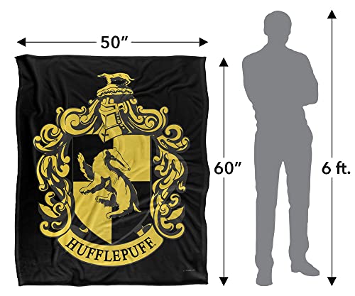 Harry Potter Hufflepuff Crest 3 Officially Licensed Silky Touch Super Soft Throw Blanket 50" x 60"