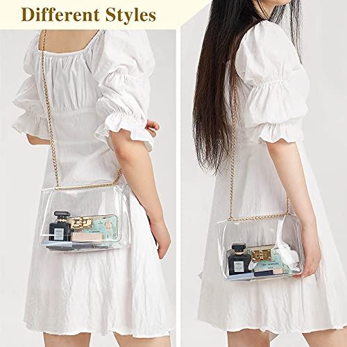 COROMAY Clear Purse for Women, Clear Bag Stadium Approved, Clear Crossbody Bag for Women