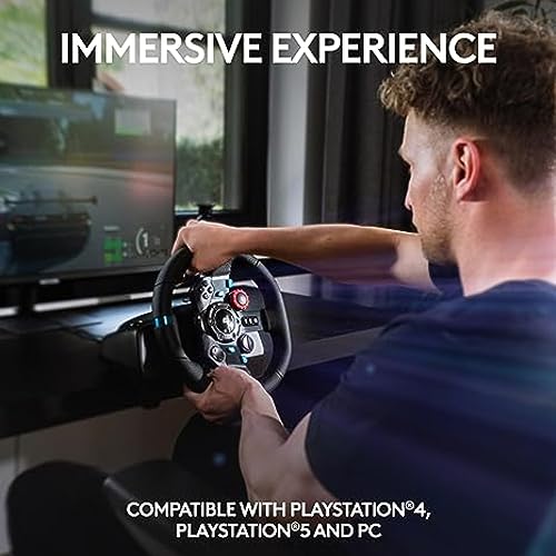 Logitech G29 Driving Force Racing Wheel + Floor Pedals + Driving Force Shifter + A20 Wireless Gaming Headset Bundle - PS5/PS4/PC