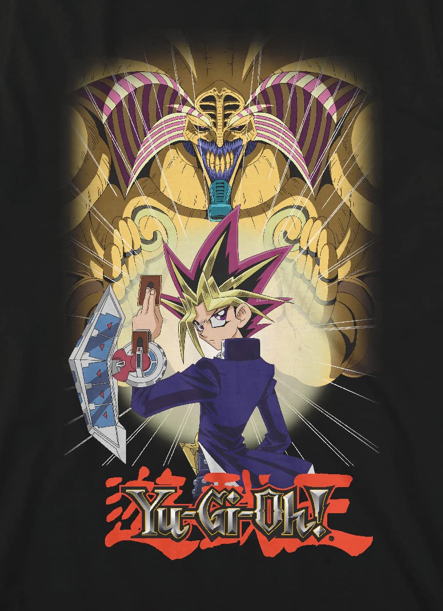 Yu-Gi-Oh Yami Yugi and Exodia Crew Neck Short Sleeve Boys' Black T-Shirt-Large
