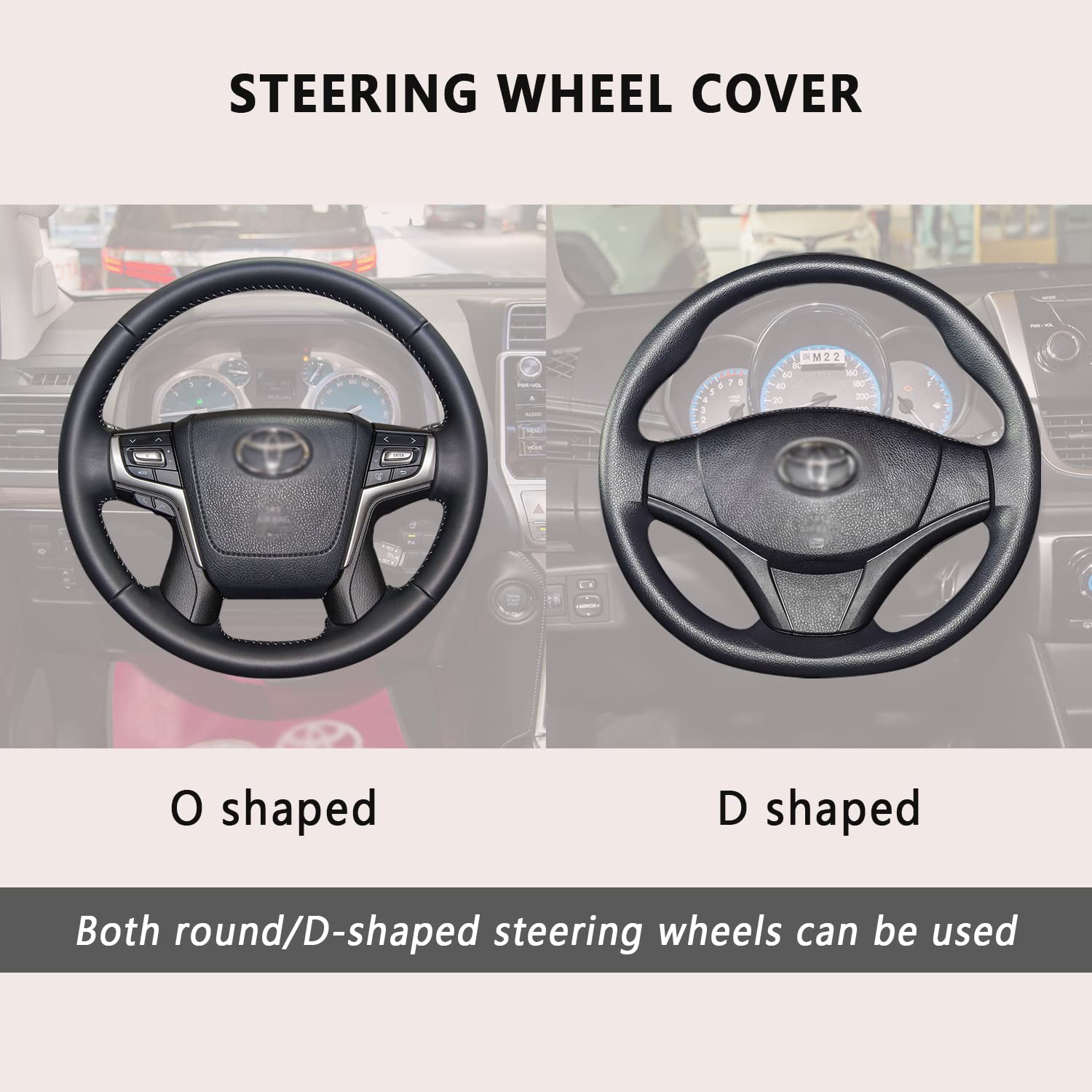 Car Steering Wheel Cover,15 Inch Universal Auto Anti-Slip Steering Wheel Protector,- Car Interior Accessories Women & Men, for Car Truck Van SUV (Blue)