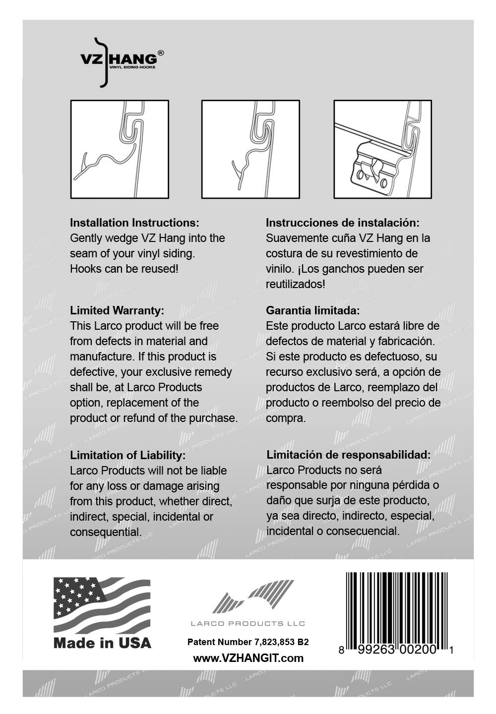 VZ Hang 7 Pack Vinyl Siding Hooks