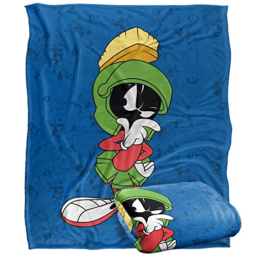 Looney Tunes Blanket, 50"x60", Marvin Character Silky Touch Super Soft Throw