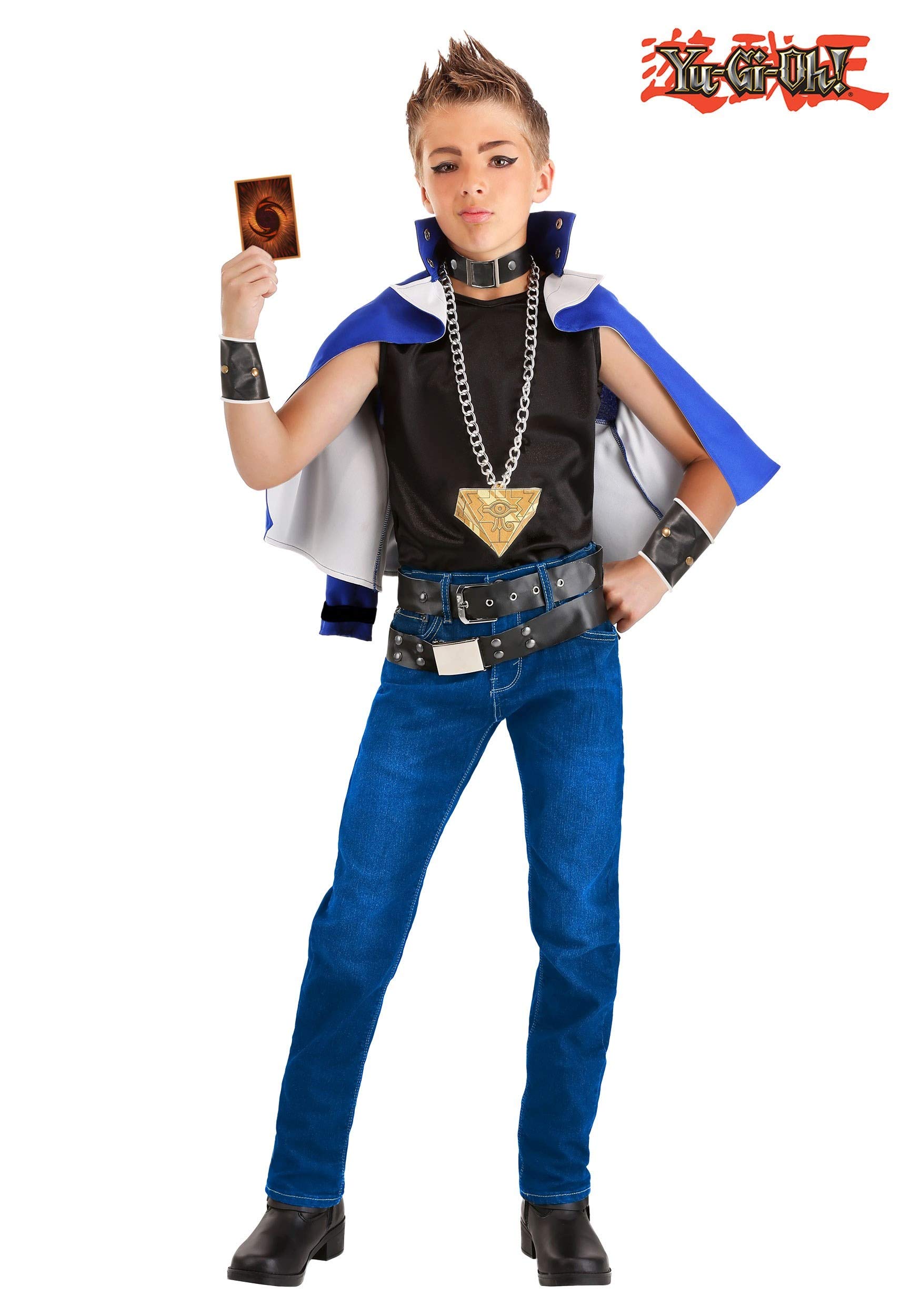 Fun Costumes Boy's Yu-Gi-Oh Duel Master Yugioh Yami Yugi, Blue, Small