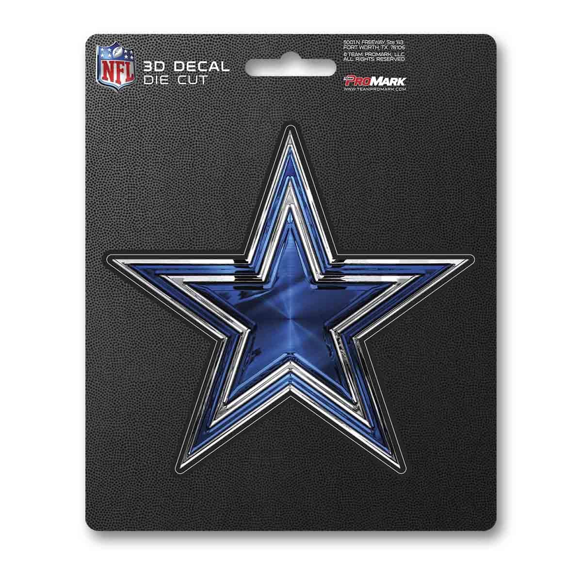 FANMATS 62772 Dallas Cowboys 3D Decal Sticker, 5” x 6.25”