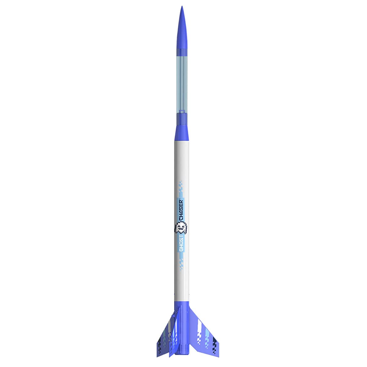 Estes Ghost Chaser Flying Model Rocket Kit 7300 | Beginner Level | Flies on Estes Engines A Through C | Payload Section | Max Altitude 1100 ft. 335 m.