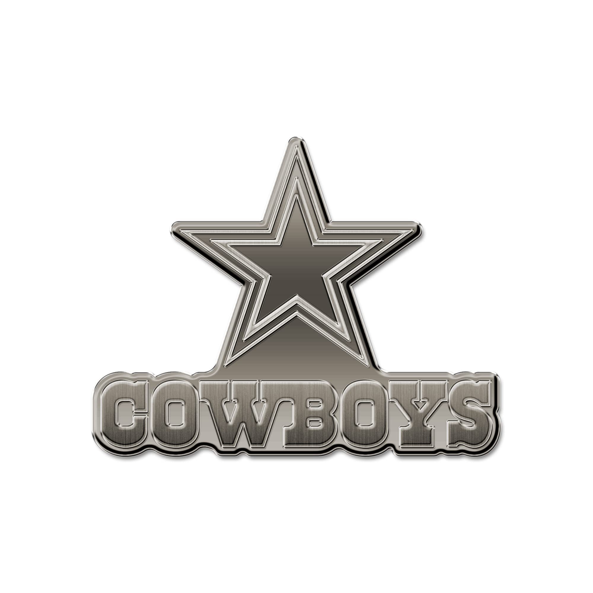 Rico Industries NFL Dallas Cowboys Antique Auto Emblem Antique Nickel Auto Emblem for Car/Truck/SUV