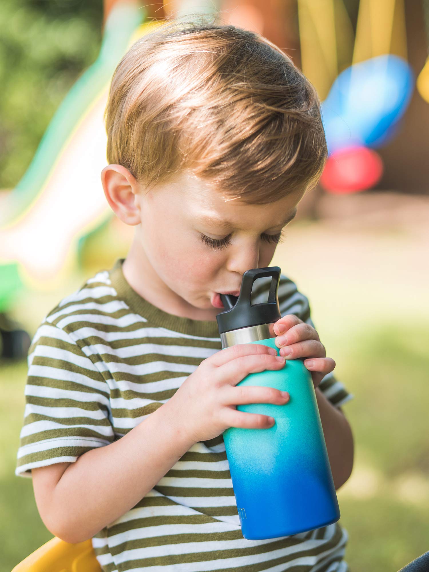 Simple Modern Ascent Straw Lid Top Handle - Fits All Ascent and Hydro Flask Standard Mouth Water Bottle Sizes - Leak Proof, Double Wall Insulated Straw Lid -Midnight Black