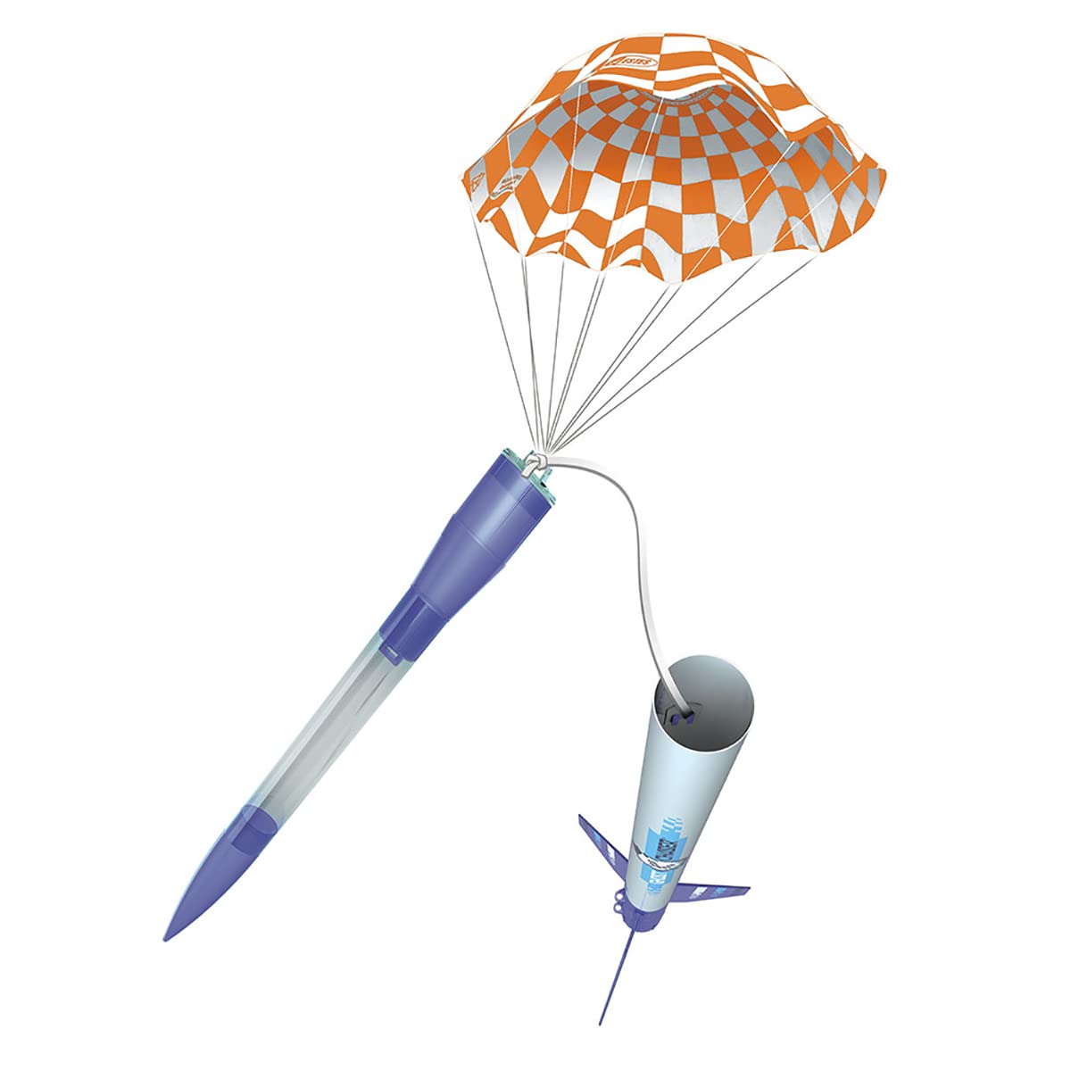 Estes Ghost Chaser Flying Model Rocket Kit 7300 | Beginner Level | Flies on Estes Engines A Through C | Payload Section | Max Altitude 1100 ft. 335 m.