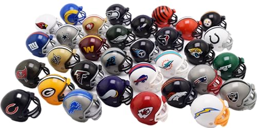 Riddell 32 Piece NFL Helmet Tracker Set - Gumball Size Helmets - All NFL Current Logo's - New 2023 Set