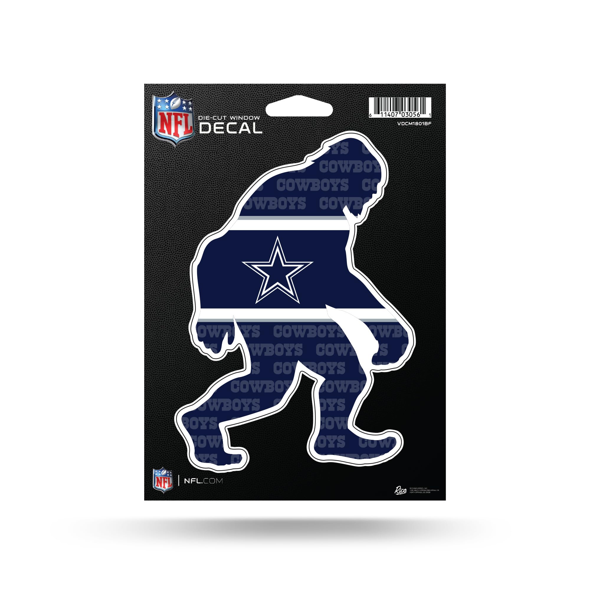 Rico Industries NFL Football Dallas Cowboys Big Foot 5" x 7" Vinyl Die-Cut Decal - Car/Truck/Home Accessory