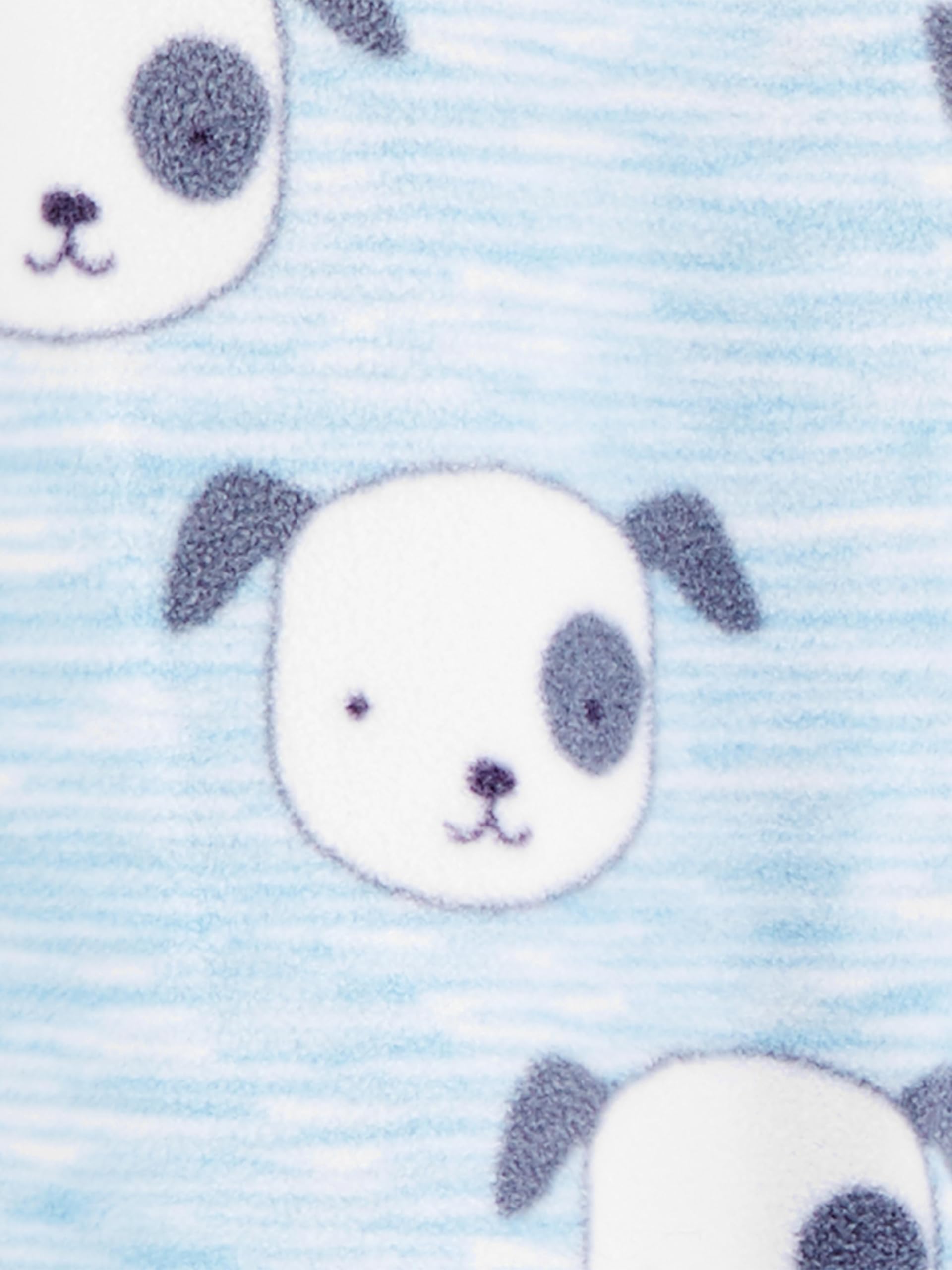 Simple Joys by Carter's Baby Boys' Fleece Footed Sleep and Play, Pack of 2, Light Blue/Yellow, Dogs, 0-3 Months