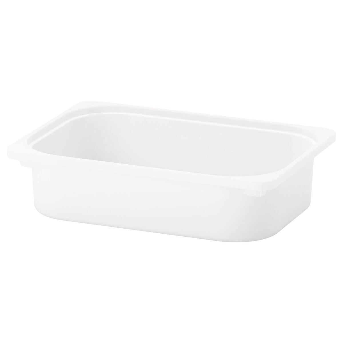 Ikea 800.892.39 TROFAST Storage Box, White; 16.5" x 11.75" x 4 ", Stackable, Compatible with Trofast Frames and Lids, Made of Polypropelene