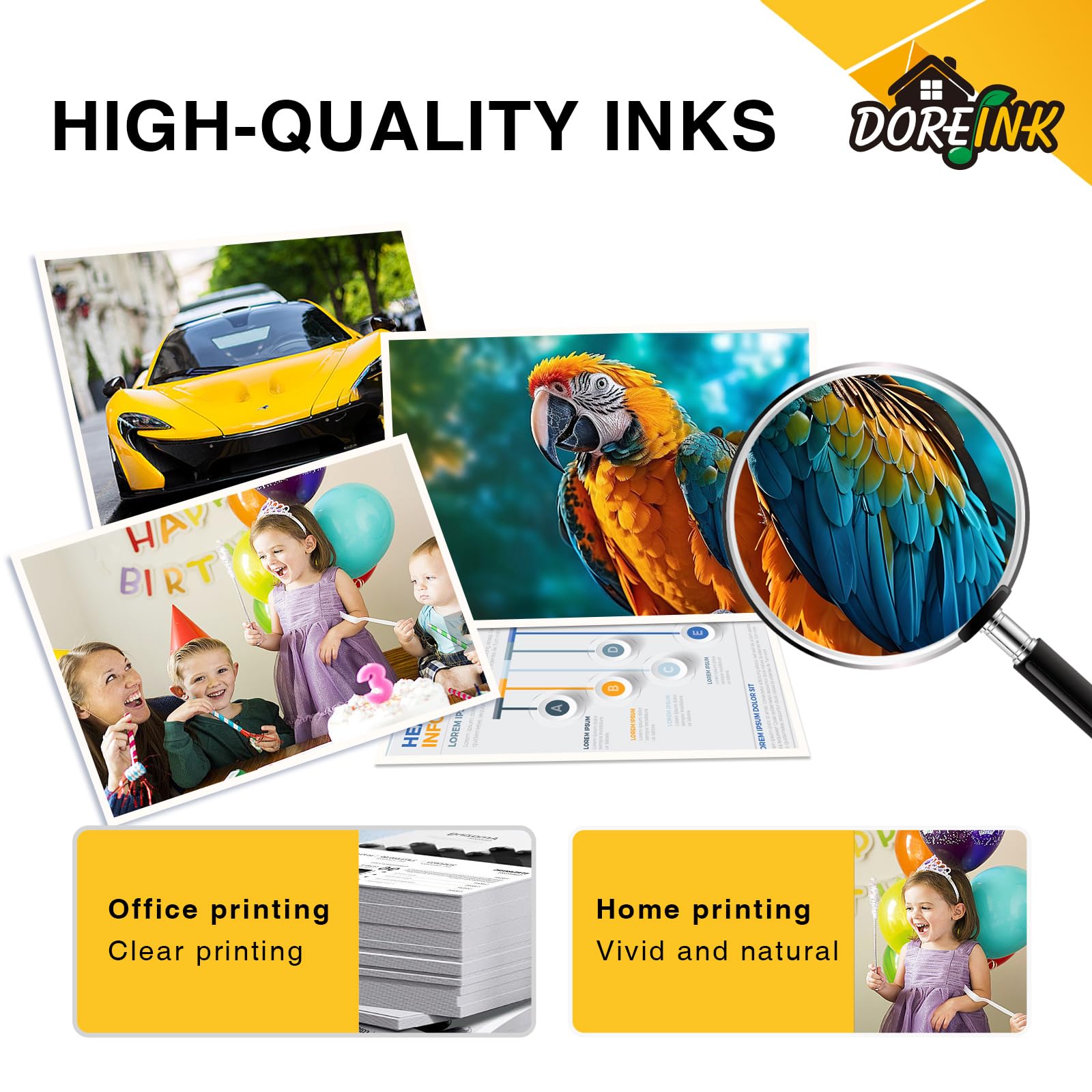 DOREINK 271 Compatible Ink Cartridge Replacement for Canon 271 271XL CLI-271XL to use with TS6020 TS9020 MG7720 TS5020 TS8020 MG6820 MG6821 MG5720 MG5722 Printer (3 Cyan, 3 Magenta, 3 Yellow) 9 Pack