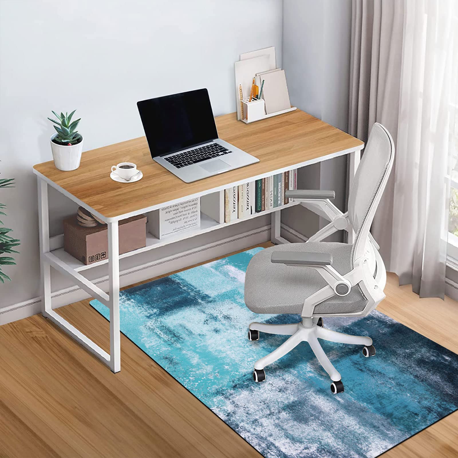 Pauwer Office Chair Mat for Hardwood Floors, 36'' x 48'' Computer Gaming Rolling Chair Mat, Low-Pile Desk Chair Mat Floor Mat Carpet Large Anti-Slip Floor Protector for Home Office