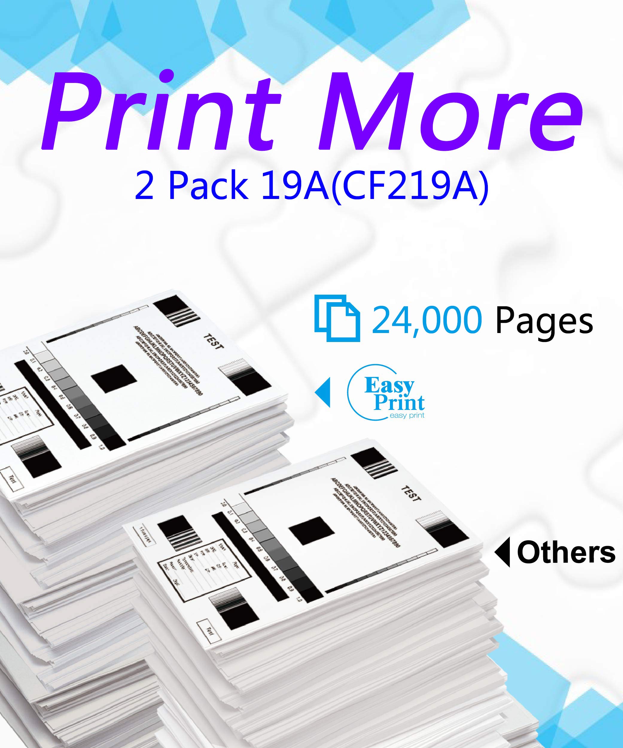 EASYPRINT (2-Pack, Imaging Unit) Compatible CF219A 19A Drum Unit 219A Used for M102A M102W M104A M104W MFP M130A M130FW M130NW M130FN M132 M132a M132nw M132fn M132fw Printer