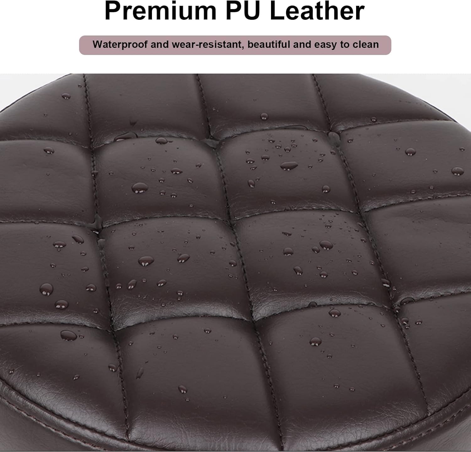 Elitzia Pedicure Foot Stool Beauty Salon SPA Foot Bath Footstool Two Colors Optional Thick Support Seat Quality Wheels ET28499 Brown Colour