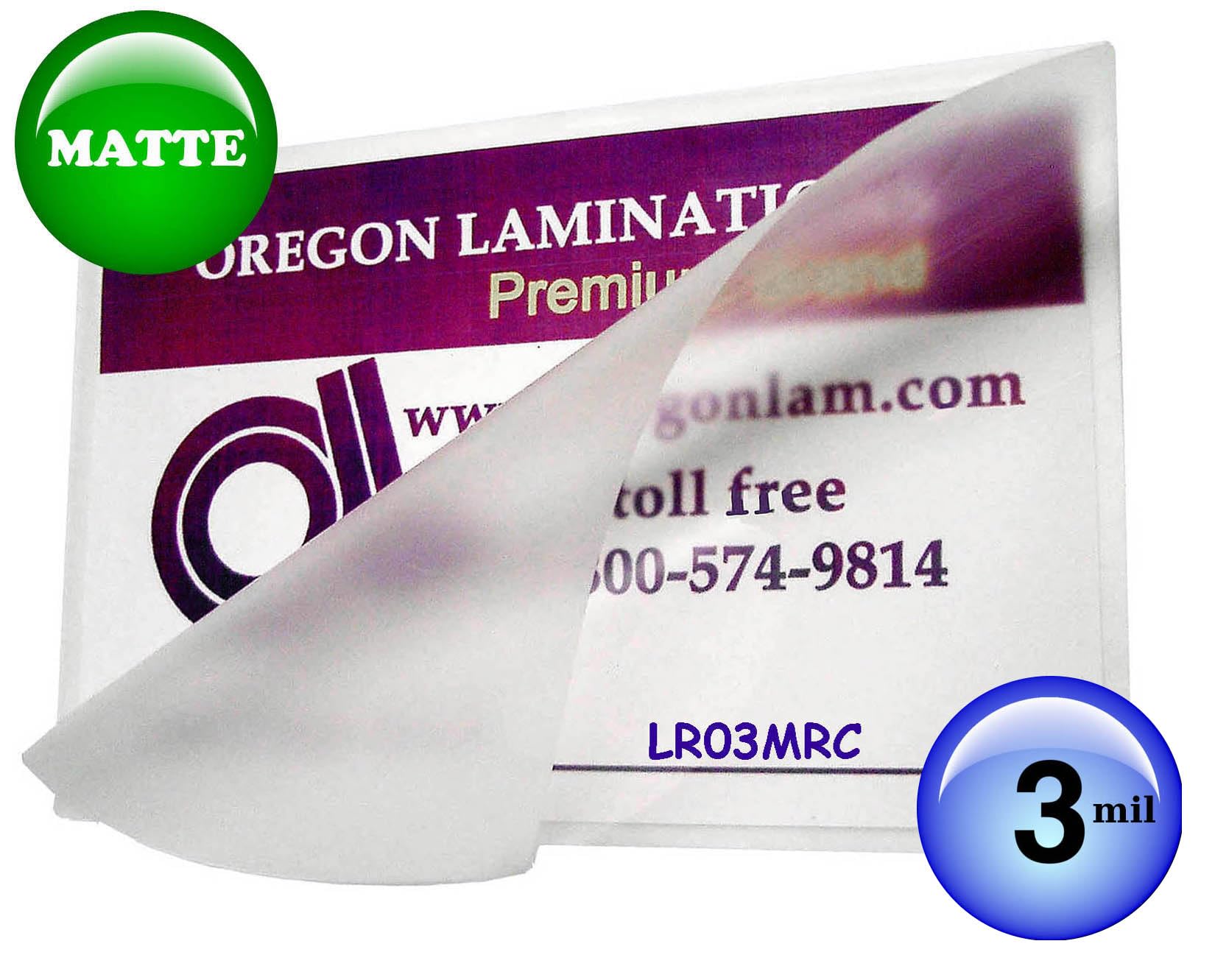 Oregon Lamination Hot Laminating Pouches Letter (Pack of 100) 3 Mil 9 x 11-1/2-inch Matte/Matte