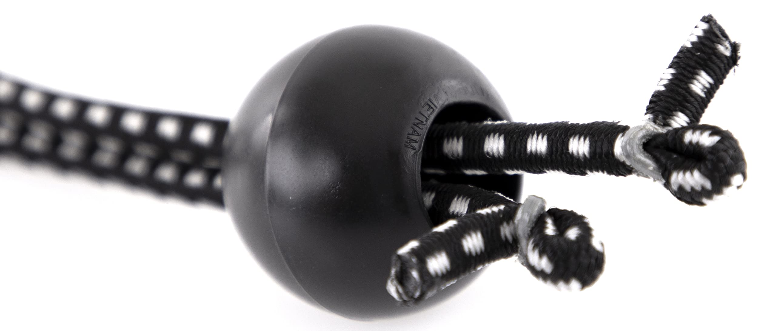 Kotap BB-6B Ball Bungee Cord, Heavy-Duty & Versatile, Indoor & Outdoor, Tarp Tie-Down, Organize & Secure, 6-Inch, Black, 25 Pack