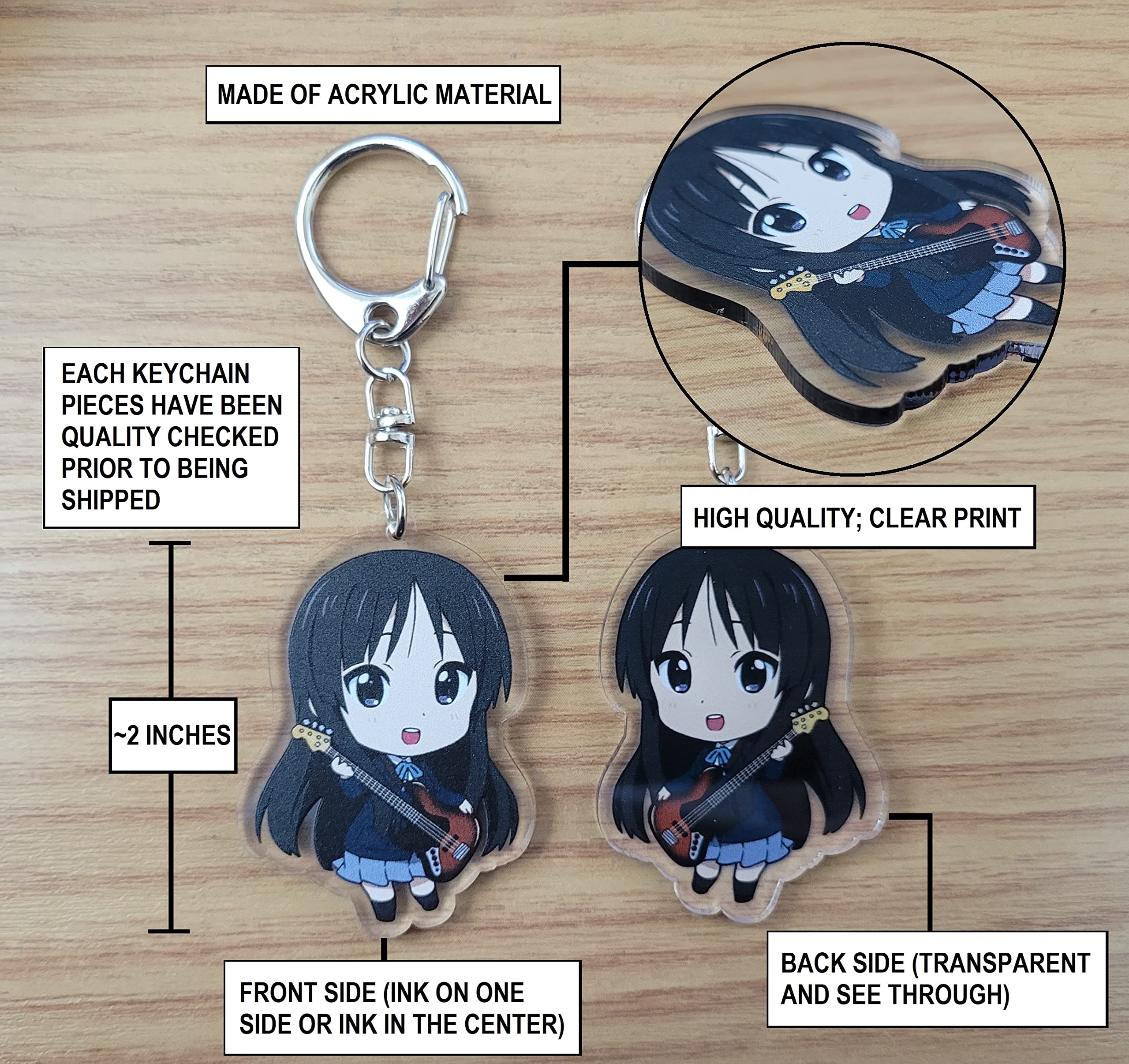 EBTY DREAMS Inc. - Set of 2 Yu Gi Oh Acrylic Keychain Yami Yuugi, Seto Kaiba