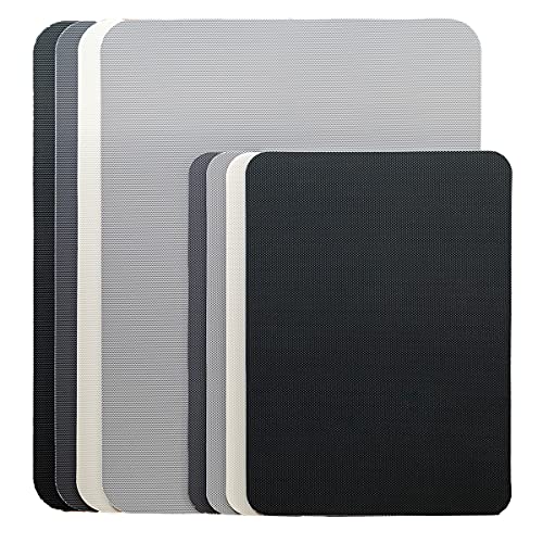 Simply Genius Plastic Cutting Boards for Kitchen - Color Coded Chopping Board Set - Flexible Cutting Mats for Meat & Vegetables - Dishwasher Safe, Non-Slip, BPA Free (8-Pack Gray, Mixed Size)