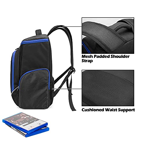 Trunab Gaming Console Backpack Compatible with PS5/PS4/PS4 Pro/PS4 Slim/Xbox One/Xbox One X/Xbox One S, Travel Carrying Bag with Multiple Pockets for 15.6β Laptop and Gaming Accessories