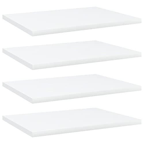 ZQQLVOO Bookshelf Boards 4 pcs,No Hardware for Installation,Floating Shelf Wall Mounted Replacement,Wall Shelf Display Wall Storage Shelf,Partition,Replace Plank,White 15.7"x11.8"x0.6" Chipboard