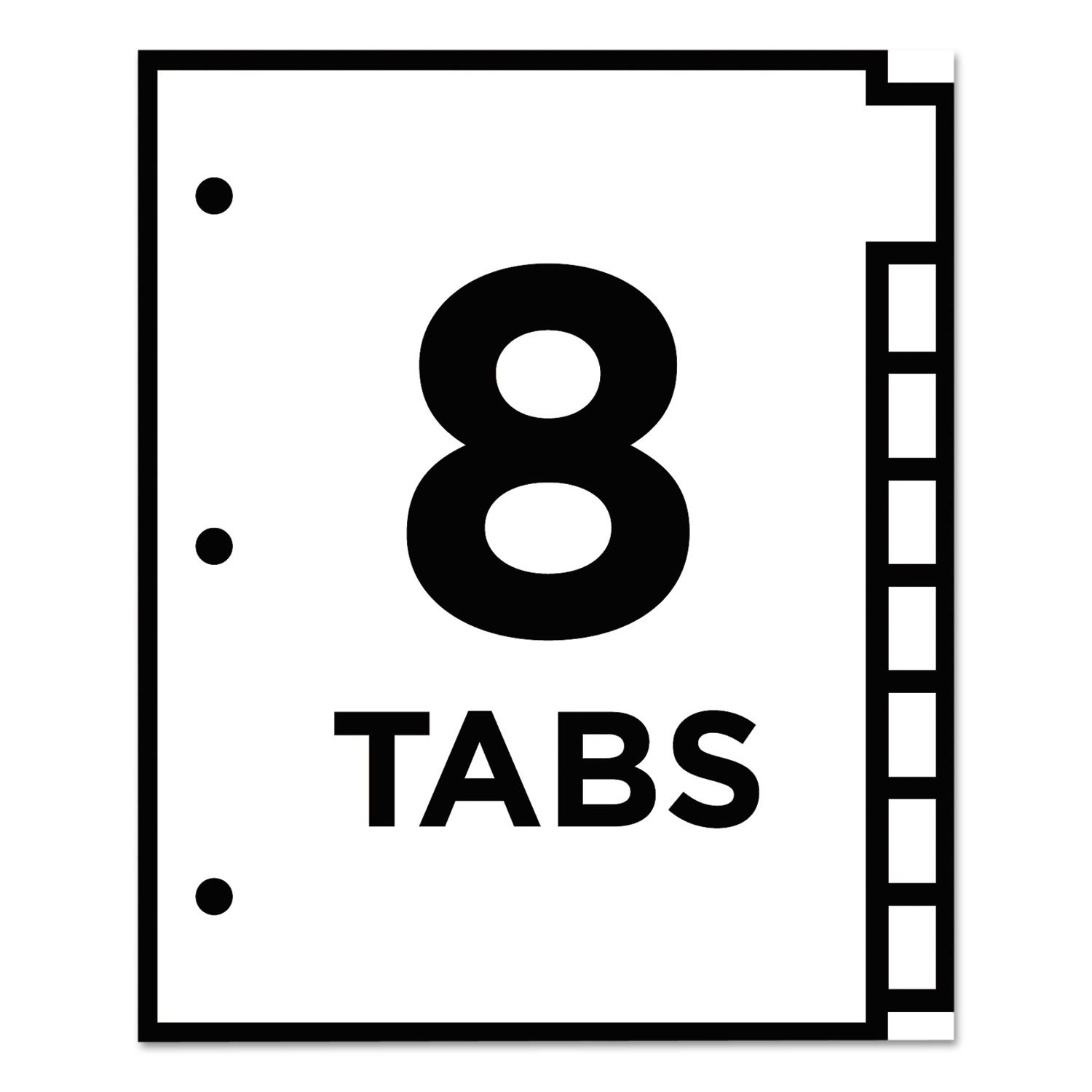 Avery Big Tab Insertable Dividers, Buff Paper, 8 Multicolor Tabs, 1 Set (23284)