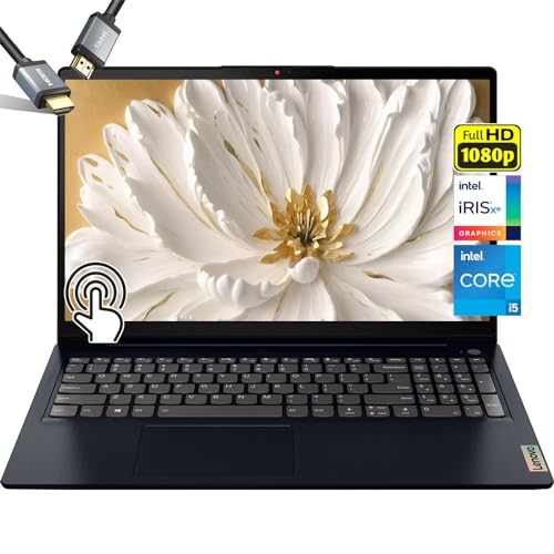 Lenovo IdeaPad 3i Laptop - 15.6" Full HD 1080p Touch Screen - Intel Core i5-1155G7-40GB Memory - 2TB SSD - Windows 11 Home - Abyss Blue – w/HDMI Cable