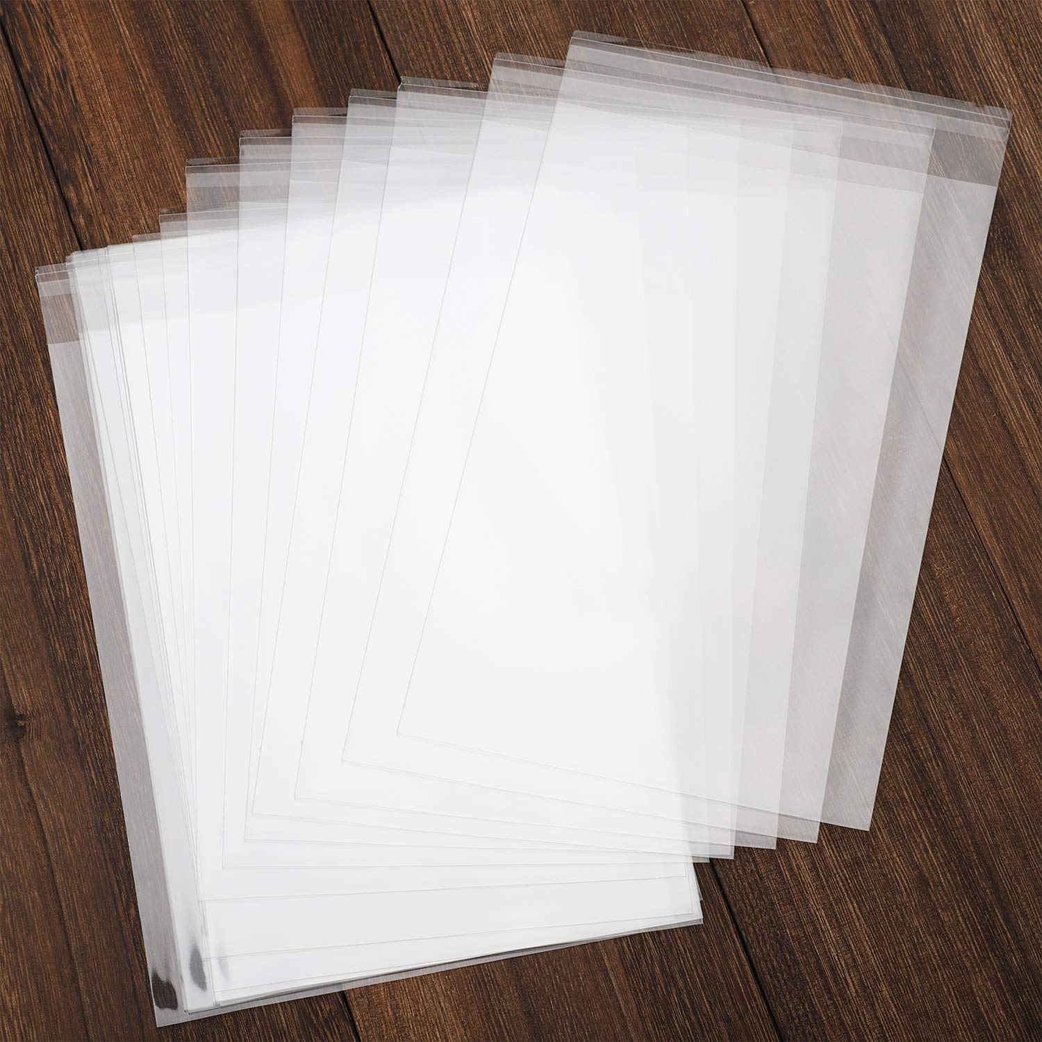 VWMYQ 100 pcs Clear 7" x 10" Self Seal Cello Cellophane Bags Resealable Poly Bags 2.8 mils for Cookie, Candy, Gift Bakery, Prints, Photos, Cards & Envelopes, Party Decorative