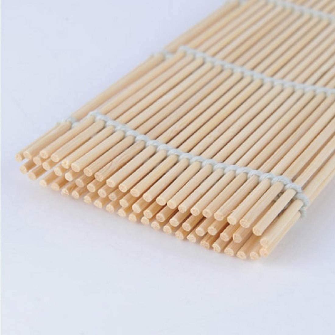 JapanBargain, Set of 2 Sushi Roller Sushi Mat Bamboo Sushi Rolling Mat Sushi Maker, 9.5 inches Square (Yellow Mats)