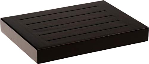 AquaTeak 12" Moa™ Mocha-Shield Teak Flat Wall Shelf