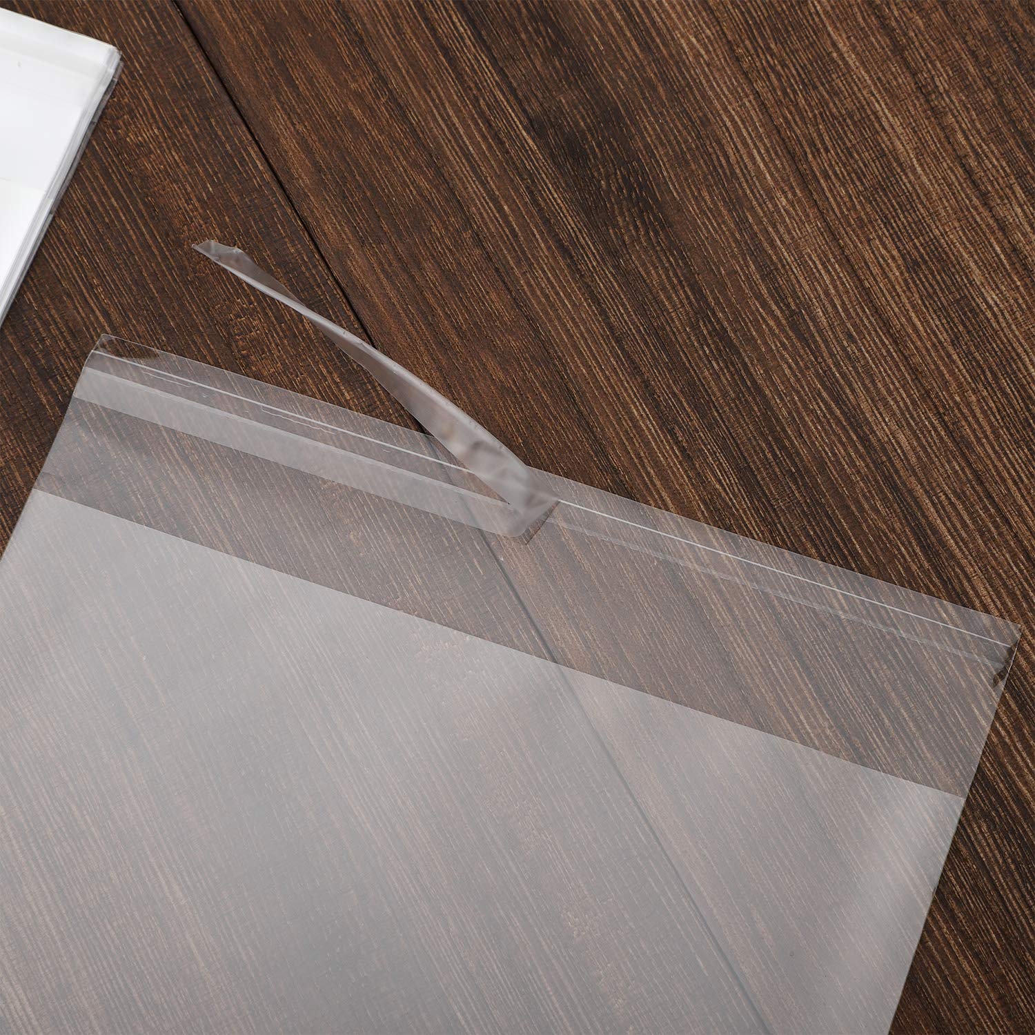 VWMYQ 100 pcs Clear 7" x 10" Self Seal Cello Cellophane Bags Resealable Poly Bags 2.8 mils for Cookie, Candy, Gift Bakery, Prints, Photos, Cards & Envelopes, Party Decorative