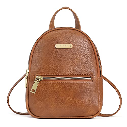 CLUCI Small Backpack for Women Cute Mini Leather Purse for Teen Girls Daypack Convertible Travel Shoulder Bag