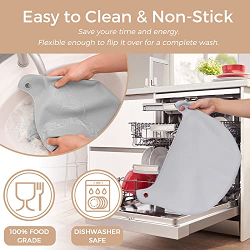Silicone Slow Cooker Liners Compatible with 6-8 Quarts Crockpot, Reusable Slow Cooker Liner (Grey and Yellow)
