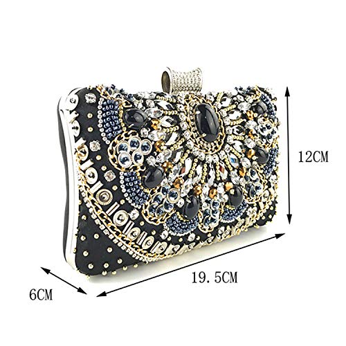 Lanpet Women Clutches Crystal Rhinestone Evening Handbag Chain Strap Shoulder Bag
