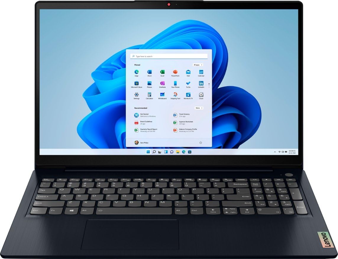 Lenovo Ideapad 3i 15.6" Full HD Touch Screen Laptop, Intel Core i5-1155G7, 20GB DDR4 RAM, 512GB SSD Storage, Intel Iris Xe Graphic, Webcam, Wi-Fi 6, Bluetooth, Win11, Abyss Blue, TECL Bundle