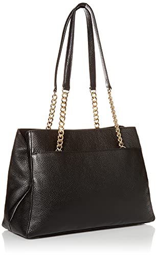 Karl Lagerfeld Paris womens Charlotte Quilted Tote Bag, Blk/Gold, One Size US